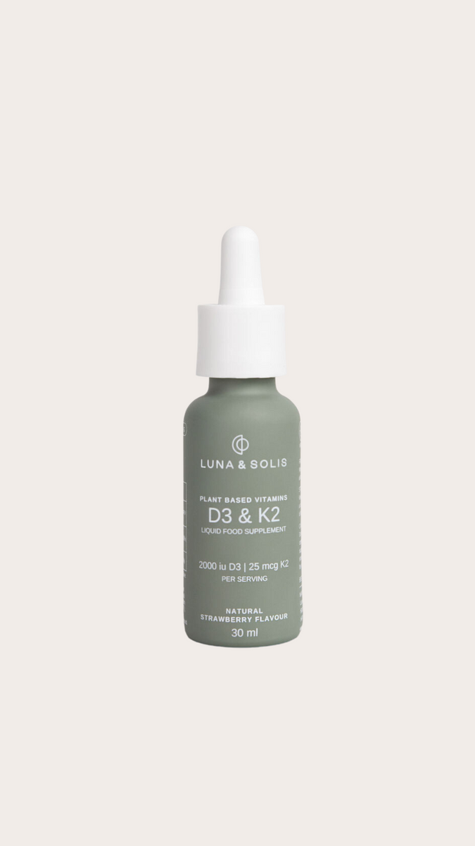 Plant Based Vitamin D3 & K2 Liquid Supplement | Luna & Solis